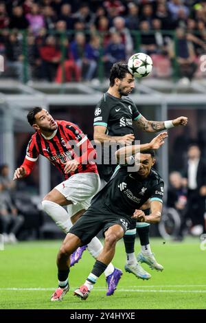 Theo Hernandez of AC Milan in action during the Serie A soccer match ...