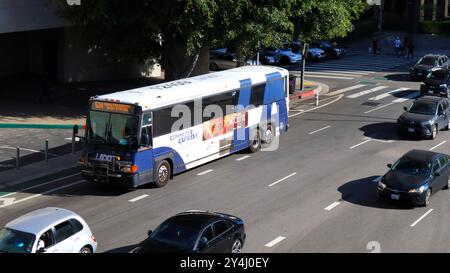LADOT Commuter Express Bus stop sign in Los Angeles, California Stock ...