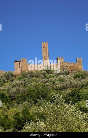 The Castle of Montecchio Vespone is a walled, castle with turrets and ...