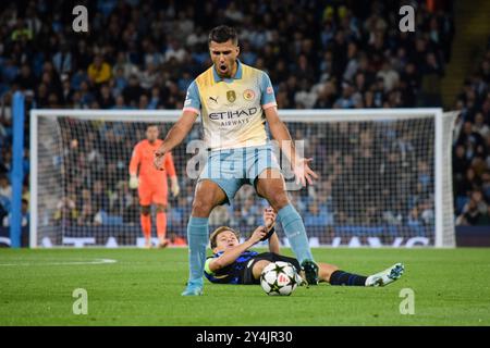 Manchester City midfielder Rodri (16) in action during the Manchester ...