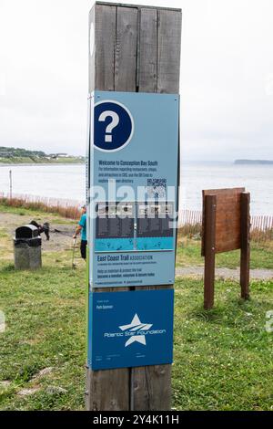 East Coast trail sign at Topsail Beach in Conception Bay South ...