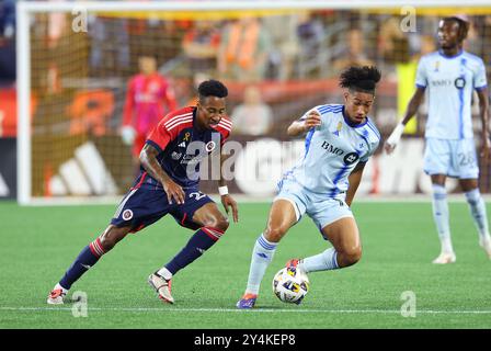 CF Montréal midfielder Nathan-Dylan Saliba (19) passes the ball against ...