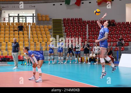 Rome, 18 sept 2024, Emily Holterhaus of Beziers Volley, Karin ...