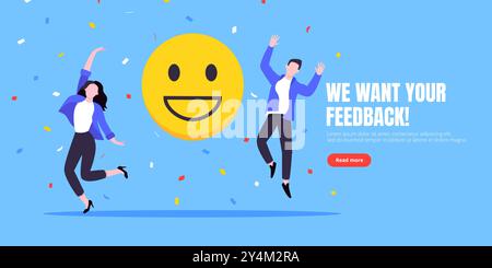 Employee wellbeing and positive emotions attitude business concept flat ...