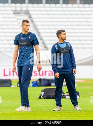 Harry Came and Yousaf Bin Naeem of Derbyshire during a Metro Bank Cup ...