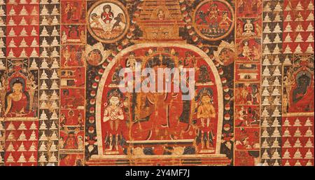 Tathagata Vairochana - One Of Five Dhyani Buddhas. Laksha-chaitya Pata ...