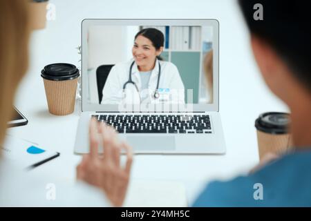 Asian woman healthcare professional video conference consultation ...