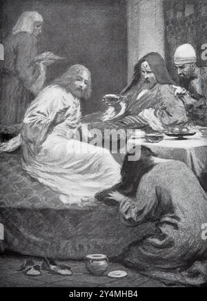 Mary Magdalene washing the feet of Jesus Christ. Basilica of the ...