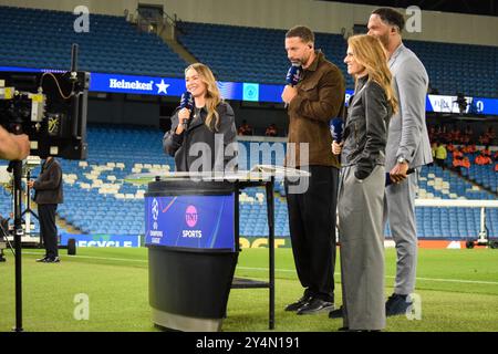Karen Carney TNT Sports presenter seen in Fan areanprior to the Premier ...