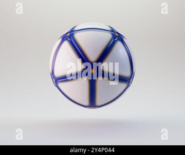 A modern generic moulded soccer football with a color pattern and ...