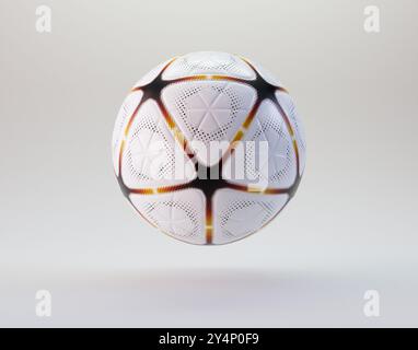 A modern generic moulded soccer football with a color pattern and ...