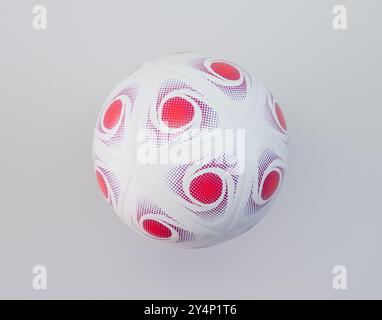 A modern generic moulded soccer football with a color pattern and ...