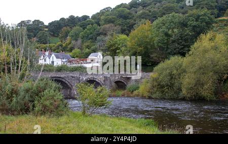 Pont Carrog and River Dee, North Wales Stock Photo - Alamy