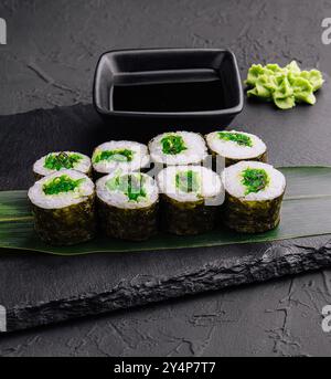 Maki Sushi with Spring Onion inside Stock Photo - Alamy
