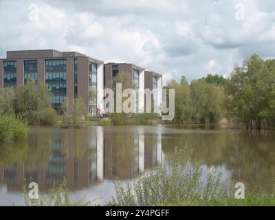 Building elevation across Foundry Brook. 400 Long Water, Reading ...