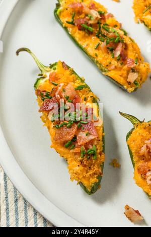 Homemade Jalapeno Poppers with Bacon and Bread Crumbs for an Appetizer ...