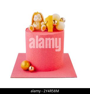 Red velvet cake with number one Stock Photo - Alamy