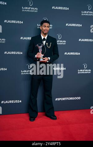 Jude Bellingham poses as winner of Laureus World Sports Awards Madrid ...