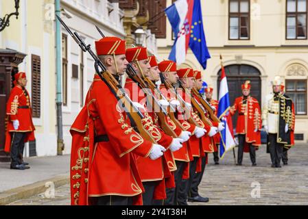 The Changing of the Guard, Croatian soldiers in historical regalia in ...