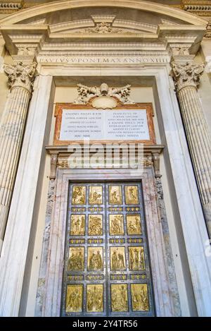 The famous Holy Door at St. Peter's Basilica in Vatican. Rome, Italy ...