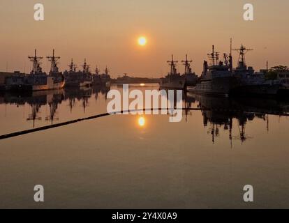 Ships in the basin at the Naval Inactive Ship Maintenance Facility ...