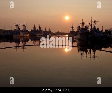Ships in the basin at the Naval Inactive Ship Maintenance Facility ...