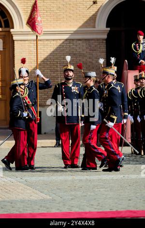 Crown Princess Leonor attends pledge of allegiance to the flag at ...