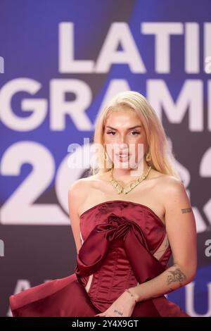 Elena Rose attends the Latin Grammy Awards at the MGM Grand Garden ...