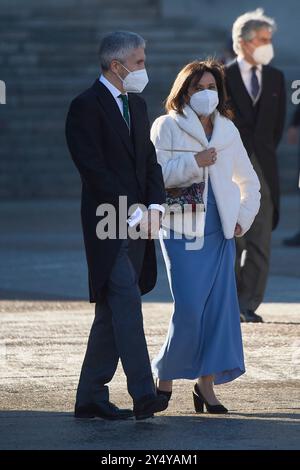Margarita Robles, Fernando Grande Marlaska attends New Year's Military ...