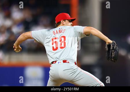 Philadelphia Phillies relief pitcher Tanner Banks in action during a ...