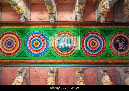 08 22 2009 Colorful design on ceiling in the magnificent corridors and ...