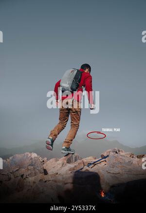 Iferouane Peak : A Sportsman’s Triumph at 4002m in Morocco Stock Photo ...