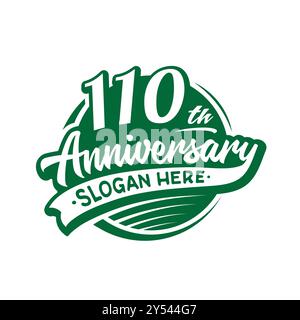 110 years anniversary design template. 110th logo. Vector and ...