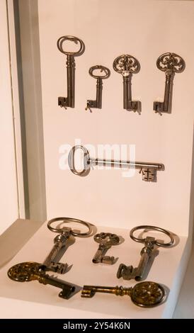 antique metal keys for doors and gates in medieval buildings Stock ...