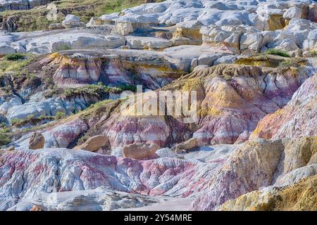 Colorful clays at Paint Mines Interpretive Park, Calhan, Colorado Stock ...