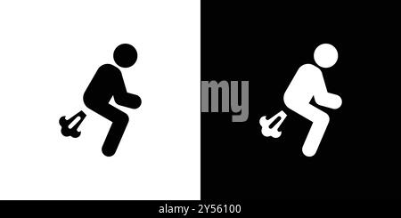 Farting icon linear logo mark set collection in black and white for web ...