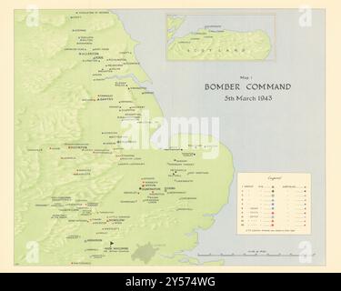 RAF Bomber Command airfields & HQs, 25th September 1944. World War Two ...