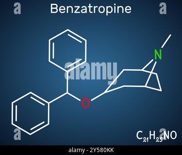 Benztropine molecule. It is used to treat Parkinson's disease ...