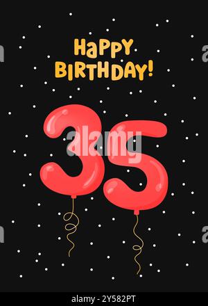 Five colorful balloons, illustration, vector on a white background ...