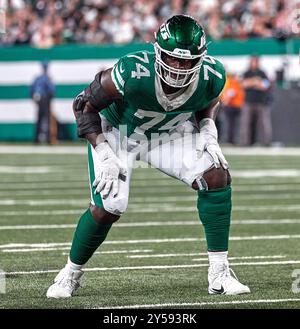 New York Jets offensive tackle Olu Fashanu (74) during an NFL football game against the ...