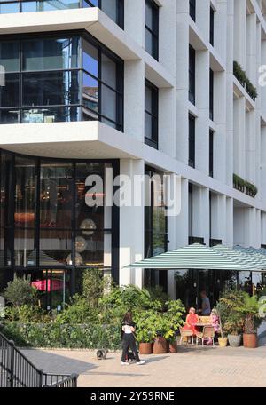Exterior of Mare Street Market on Lewis Cubitt Square, at Kings Cross ...