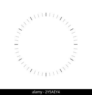 Mechanical clock template. Watch and timepiece. Circle and rounded ...
