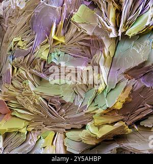 Gallbladder surface, coloured scanning electron micrograph (SEM). At ...
