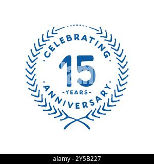 15 years anniversary design template. 15th logo. Vector and ...