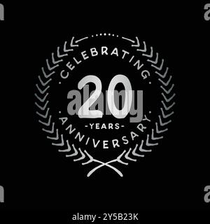 20 years anniversary design template. 20th logo. Vector and ...