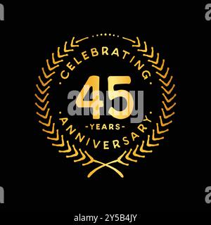 45 years design template. 45th vector and illustration Stock Vector ...