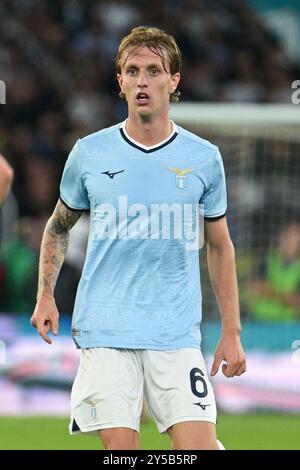 Nicolo' Rovella of SS Lazio looks on during the Pre-Season friendly ...