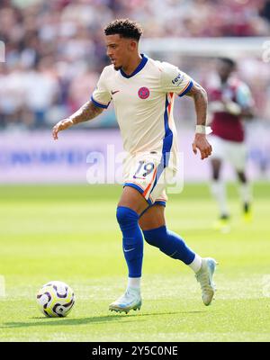 Chelsea's Jadon Sancho during the Premier League match at Stamford Bridge, London. Picture date ...
