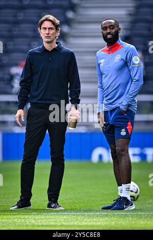 Tottenham Hotspur assistant coach Justin Cochrane and manager Thomas ...