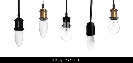 Many New Modern Shape Led Light Bulbs Stock Photo - Alamy